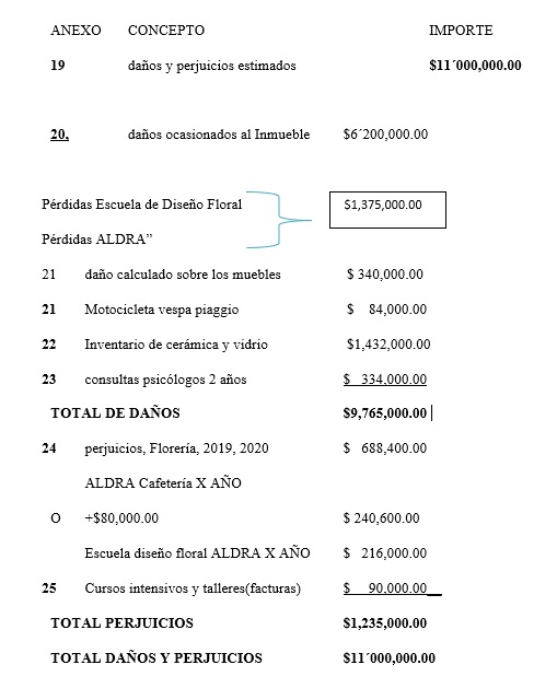 Daño moral y daños y perjuicios